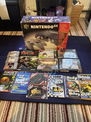 Nintendo 64 Console PAL N64 Boxed Bundle 4xboxed games 3xcarts PAL UK ...