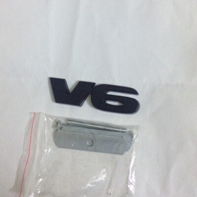 1x Matte Black V6 Metal Grille Emblem Badge Luxury Racing LIMITED 3D ...