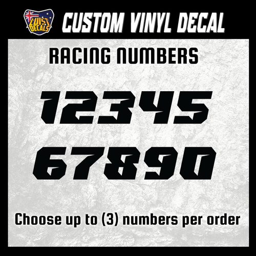 Custom Motorcycle Racing Number Race Decals - BMX ATV MX Kart Stickers ...
