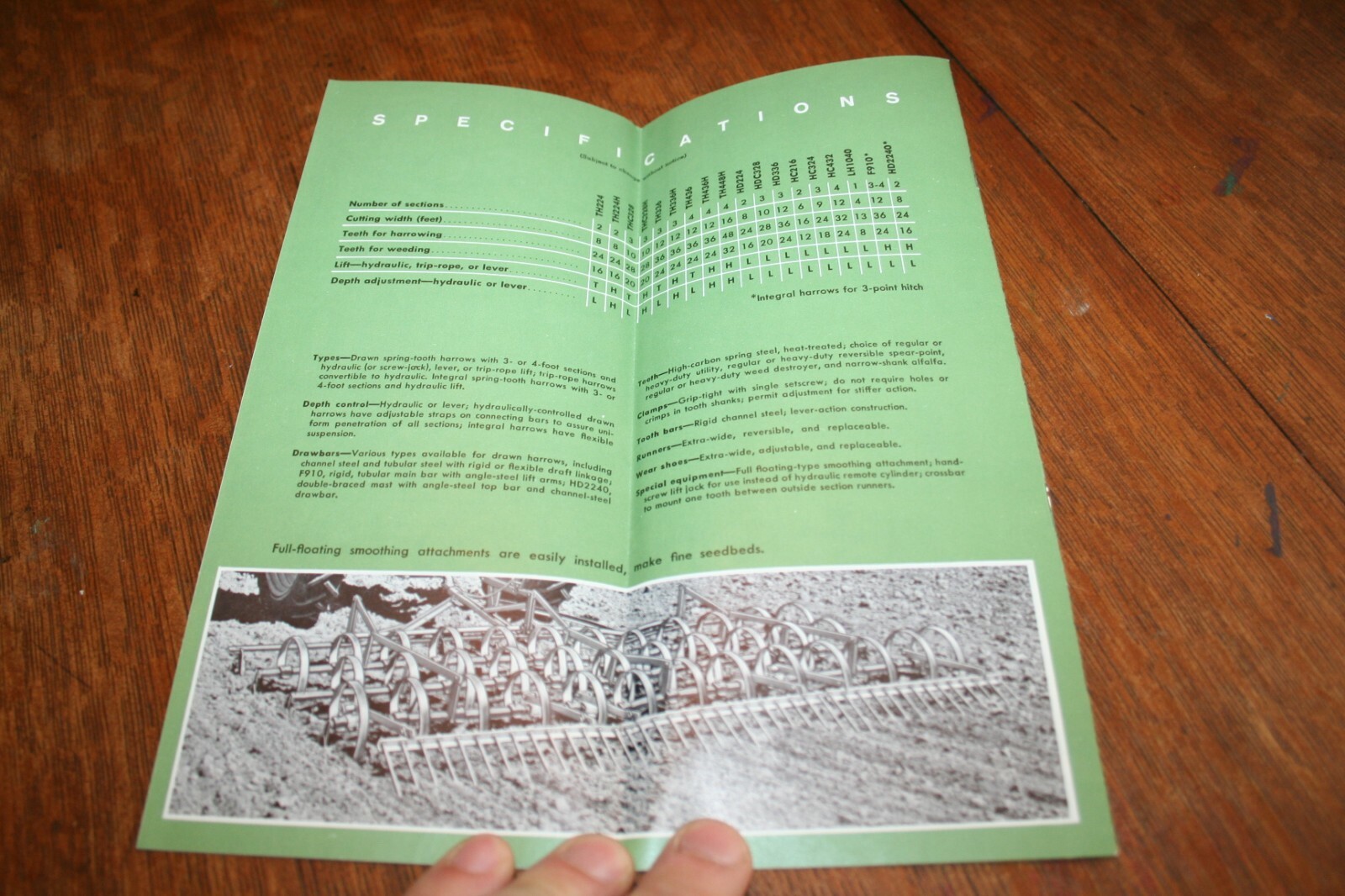 John Deere Spring-Tooth Harrows Brochure 1960 | eBay
