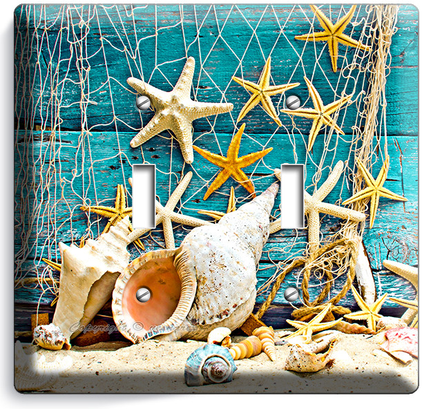 Nautical Switch Plate Covers Starfish Switch Plate Beach Home Decor