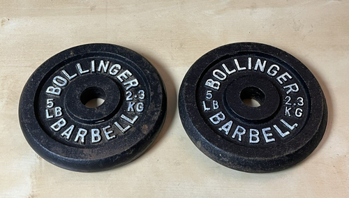 VTG Bollinger Barbell 5 lb Weight Plates (2) Standard 1” Hole Pair ...