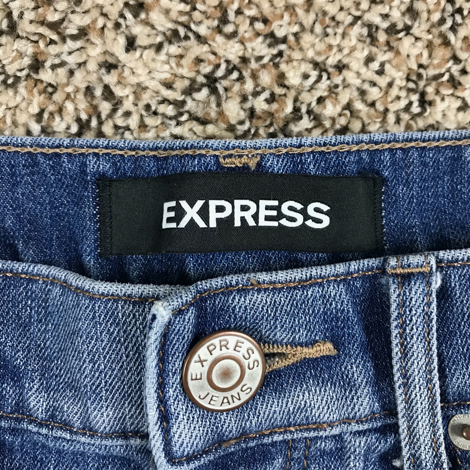 EXPRESS JEANS Vintage Skinny Medium Wash Blue Denim J… - Gem