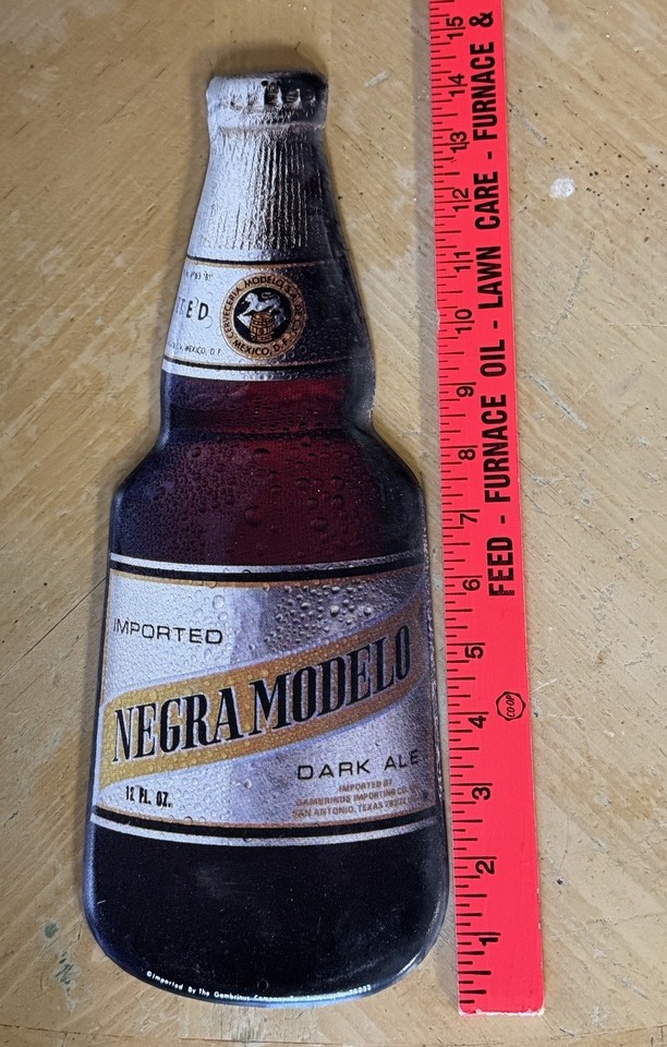 4 Mexican Beer Metal Signs - 2 Corona Extra, Negra Modelo, and Cerveza ...