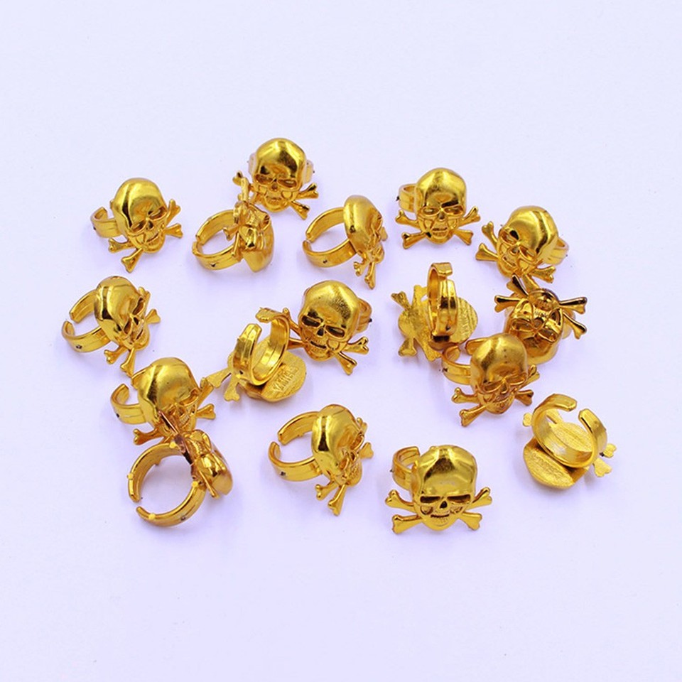 12 Pcs Pirate Decorative Rings Children's Jewelry Kids Accessories ...