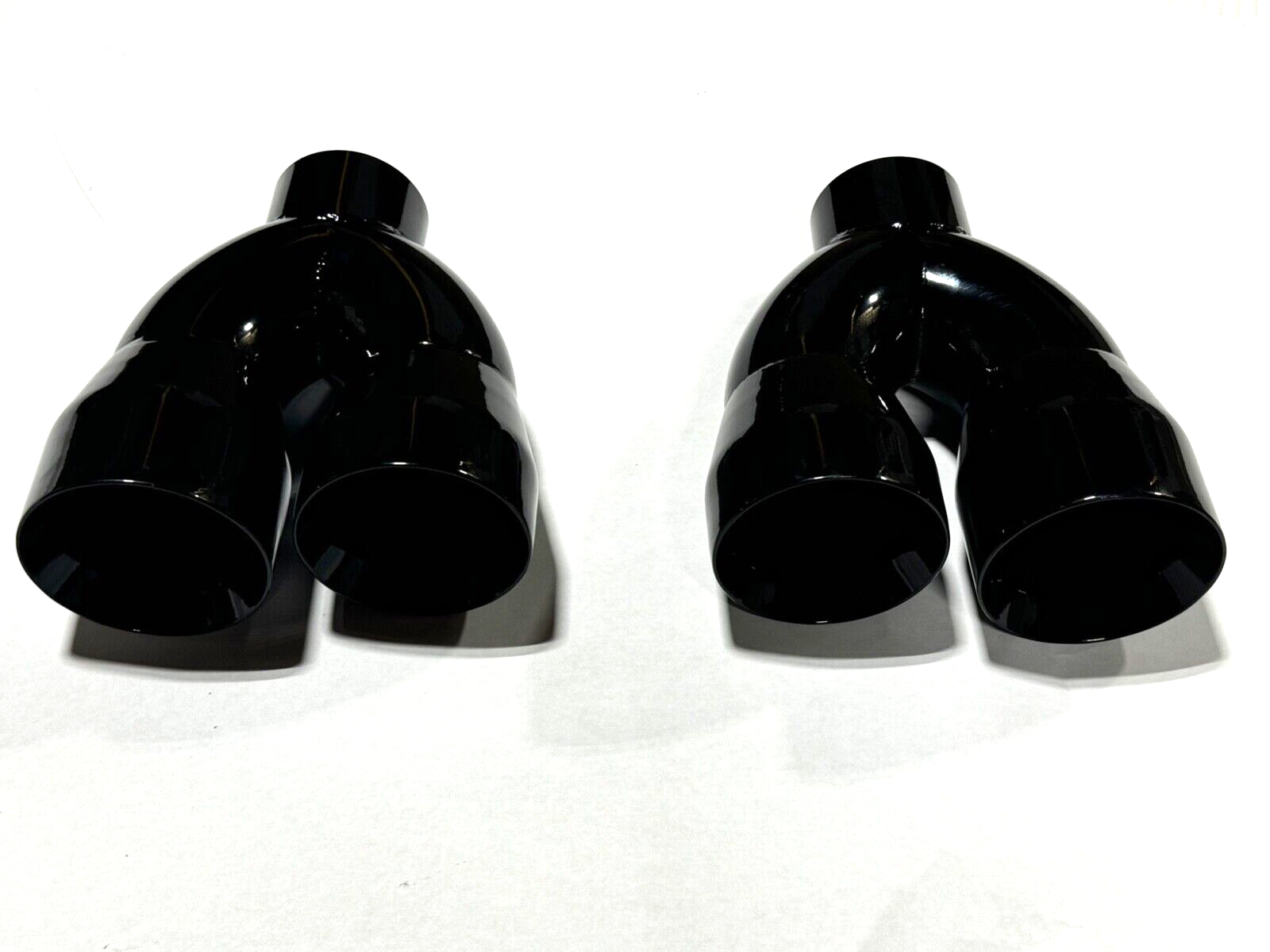 Dual 4" Quad Staggered Gloss Black Exhaust Tips Camaro Firebird Trans ...