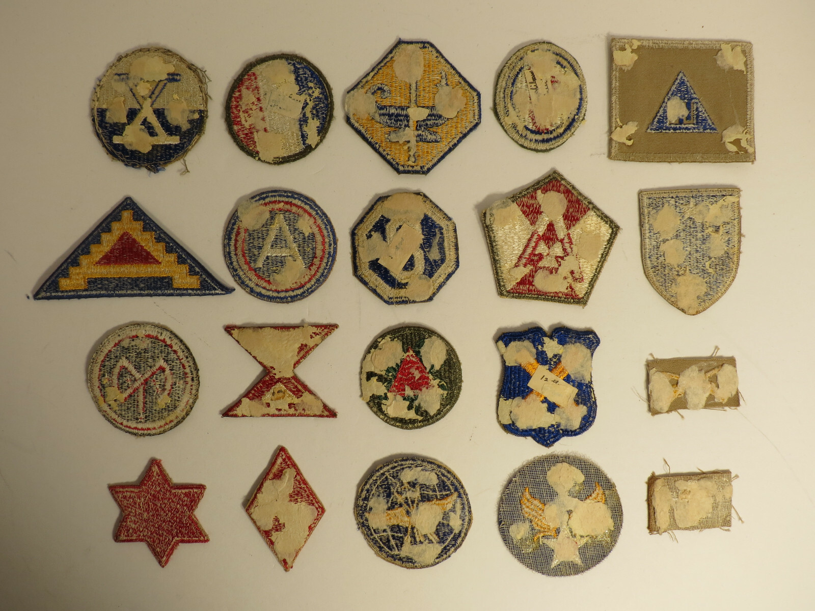 WW2 US Army Air Force Patch Lot of 20 Patches Insignia WWII Cut Edge ...