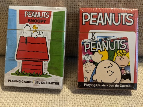 Peanuts Playing Cards - 2 decks featuring Snoopy Charlie Brown and Gang ...
