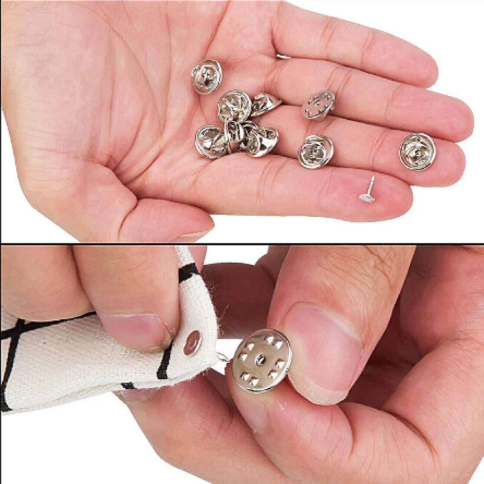 Butterfly Clutch Clips with Stud Pin Badge Backs Lapel Brooch Clasp ...
