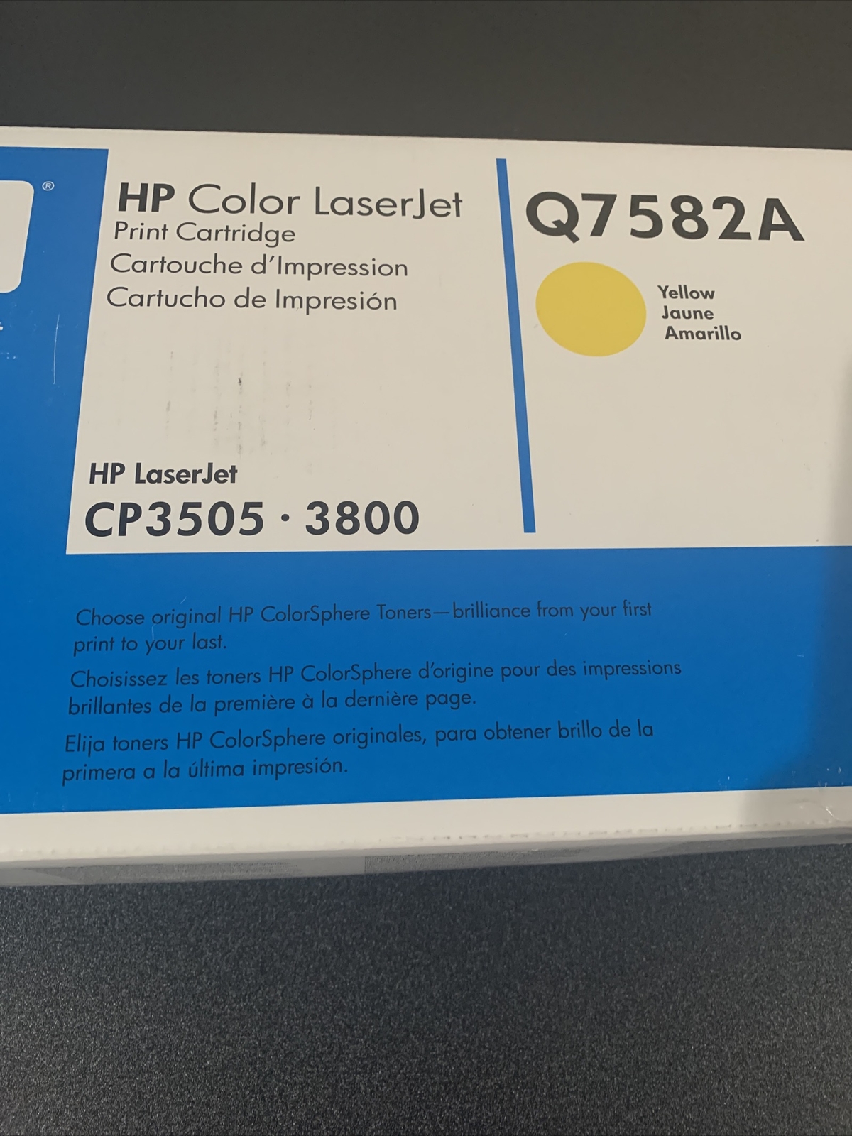 HP 503A Q7582A Yellow Toner Cartridge LaserJet CP3505 3800 NEW OEM ...