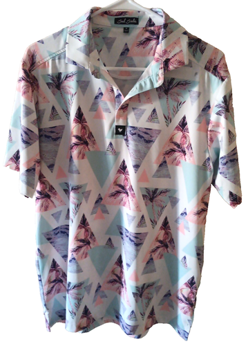 BAD BIRDIE Polo Golf Shirt Men's M Polyester & Spandex Multicolor | eBay