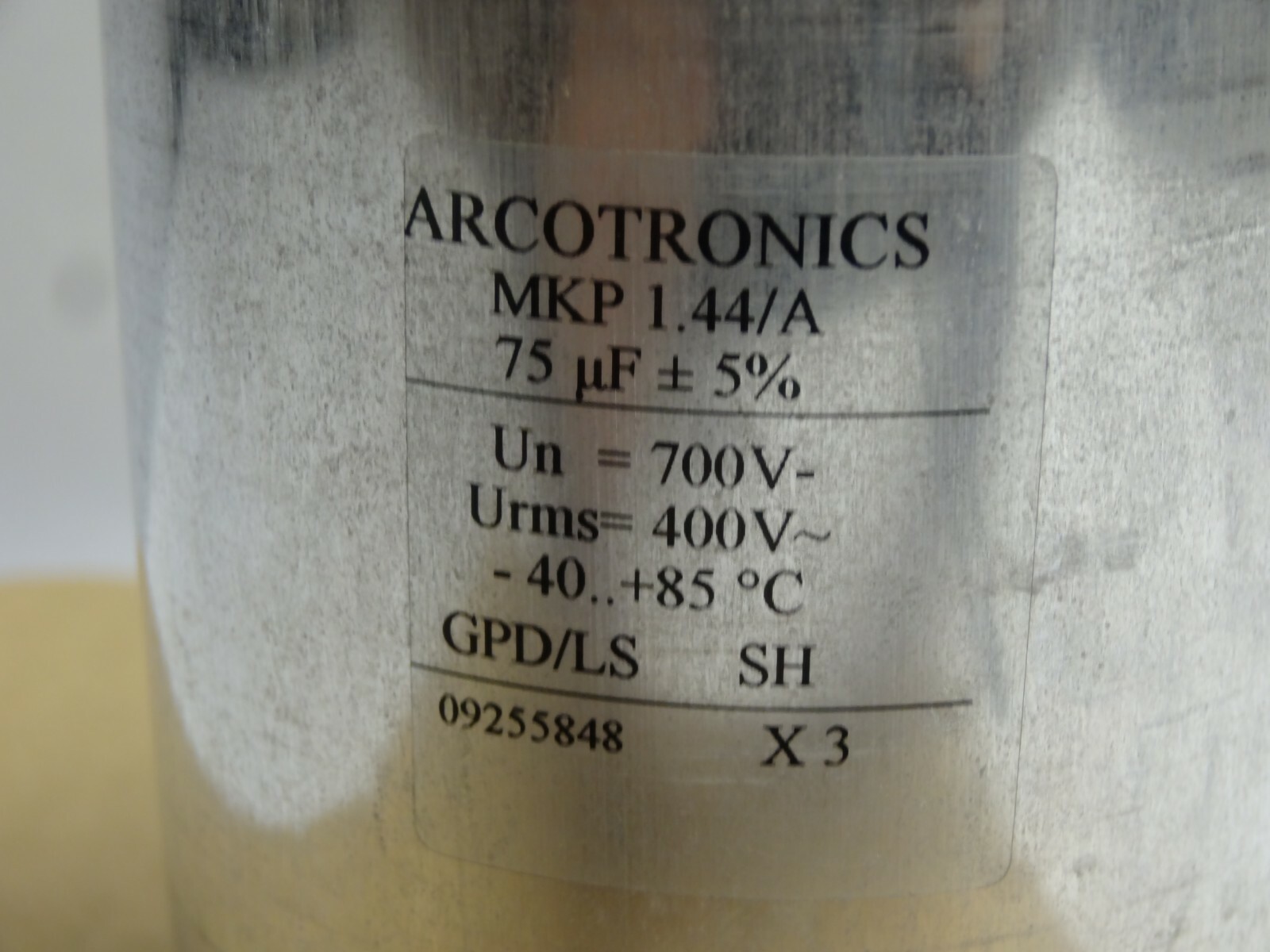 Arcotronics MKP 1.44/A 75uf Capacitor +-5% - Clinica Martinez Wallin en ...