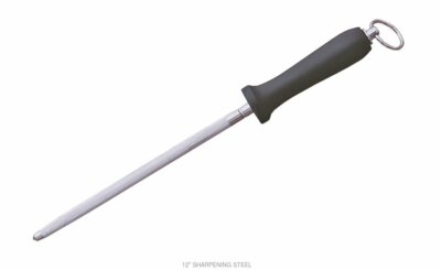 Professional 8" Steel Black Synthetic Handle - 13" Overall Steel Knife ...
