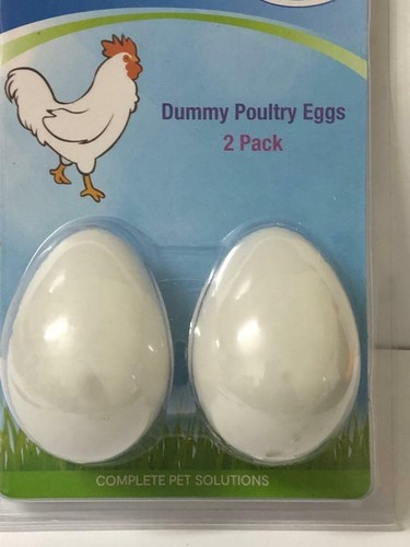 8pk Poultry chicken chick bantom dummy plastic fake laying white eggs ...
