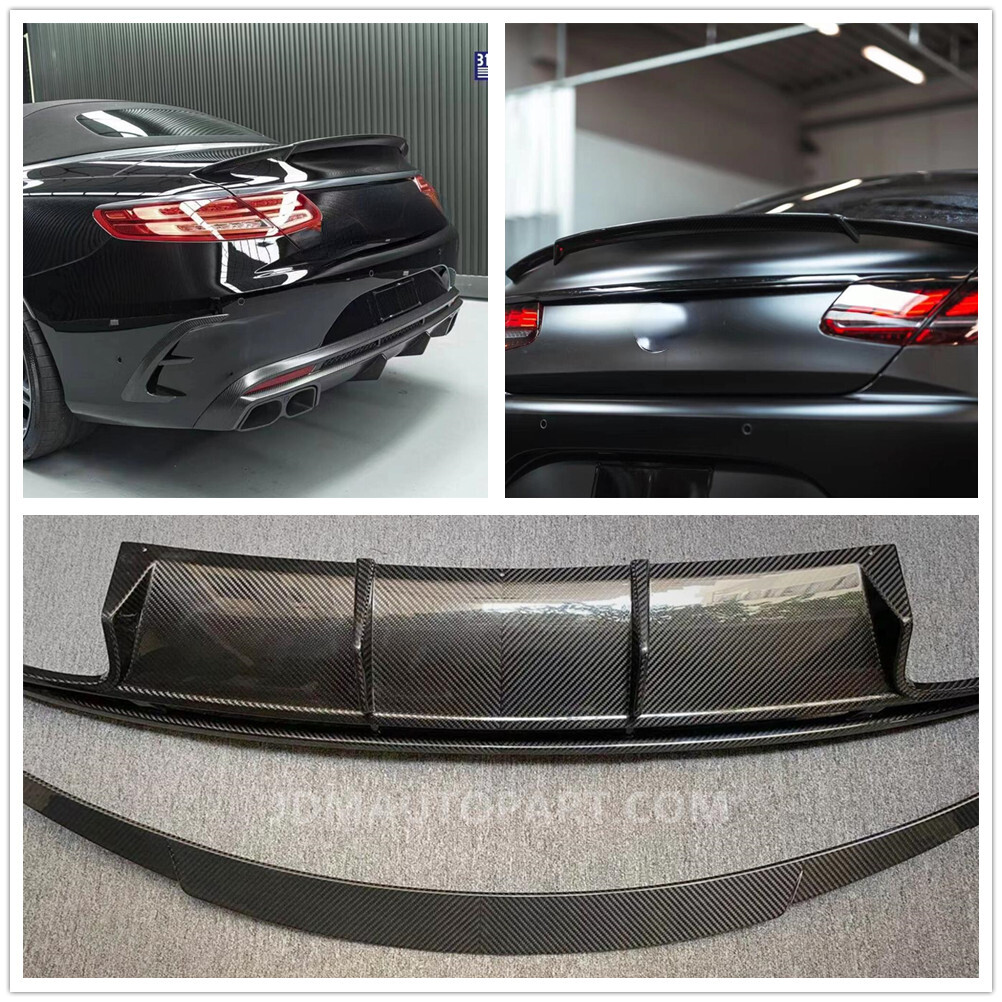 carbon fibre Spoiler Wing Rear Diffuser For Mercedes S W217 C217 S63 ...
