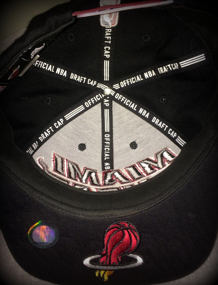 2013 MIAMI HEAT ADIDAS DRAFT DAY CAP ADULT ADJUSTABLE SNAPBACK NWT FREE ...