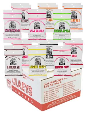 Claey's Old Fashioned Bulk Hard Candies 6 Ounce Bag (Pack of 24 ...