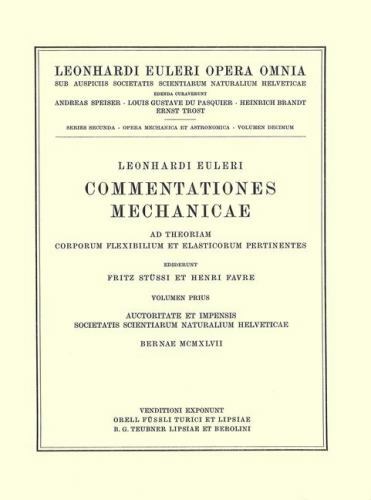 Leonhard Euler, Opera Omnia Ser.: Leonhard Euleri Opera Omnia : Series ...