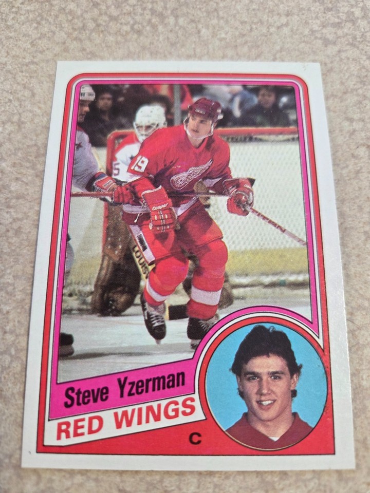 1984 TOPPS Hockey Card - Steve Yzerman ROOKIE Card - SUPER DUPER Nice ...