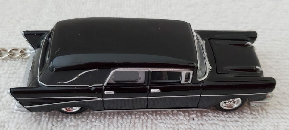 Keychain 1957 Chevy Hearse Wagon Black Black Roof Goth Gothic '57 Key ...