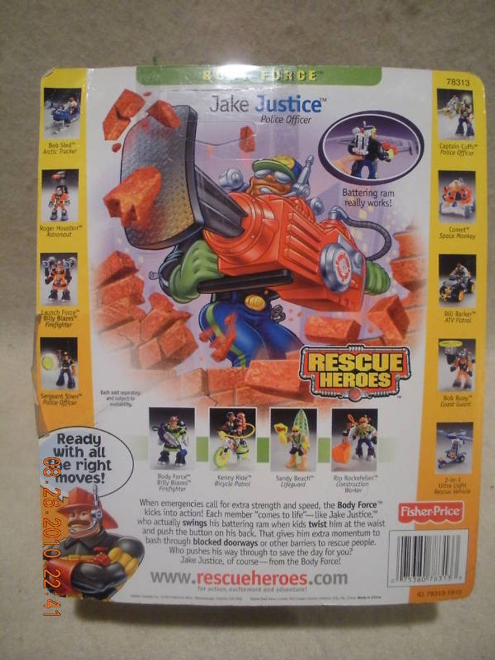 Rescue Heroes Body Force Police Officer Jake Justice Factory Sealed! | eBay