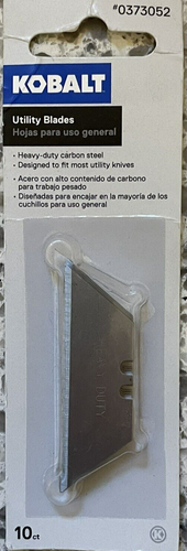 10-Pack Kobalt Heavy-Duty Carbon Steel Utility Blades- 0373052 - NEW | eBay