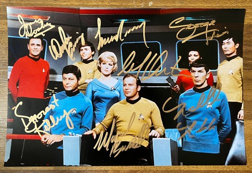 1966 STAR TREK TV CAST SIGNED PHOTO AUTOGRAPH ALL MEMBERS SIGNATURE ...