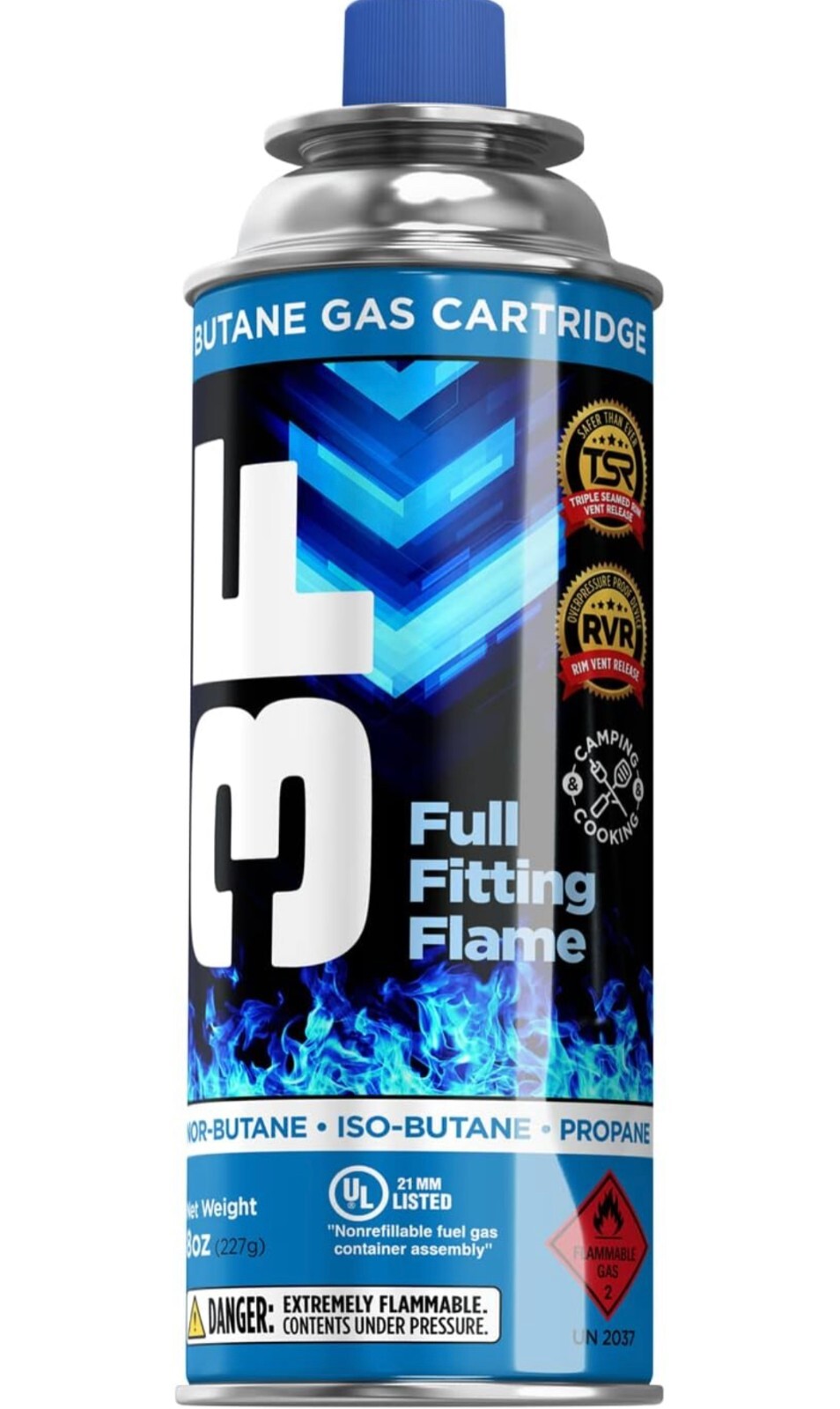 Butane Fuel, Pure-Refined, 8oz, For All Camping Stoves Compatible With ...