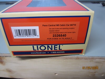 LIONEL PENN CENTRAL N8 CABIN CAR 4710 pc caboose freight train 2326540 ...