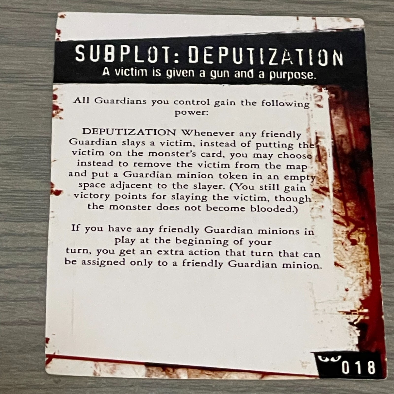 Horrorclix Nightmares 018 Subplot: Deputization Plot Twist Card | eBay