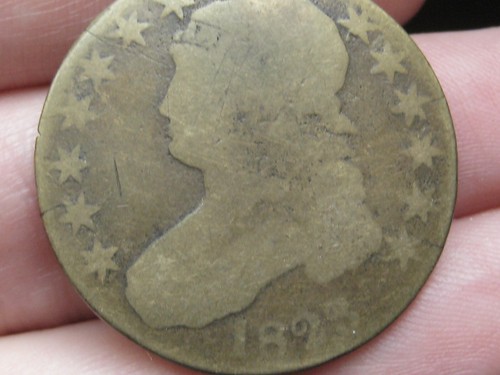 1823 Capped Bust Silver Half Dollar- Normal Date, Copper/Brass ...