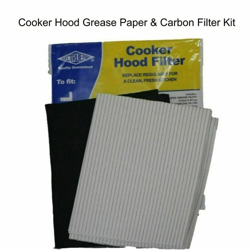COOKER HOOD EXTRACTION FAN ODOUR PAPER GREASE & CARBON FILTER CUT TO ...