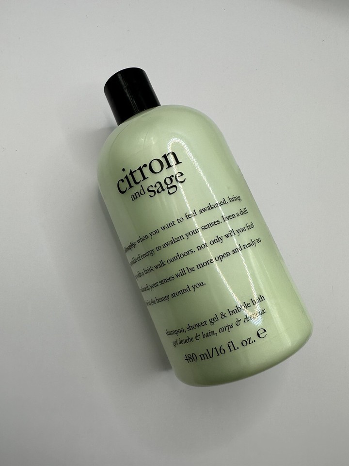 Philosophy CITRON and SAGE 3 in 1 Shampoo Shower Gel Bubble Bath 16 oz ...