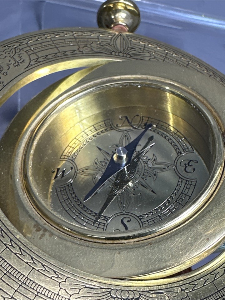 VTG Brass Compass the Discovery of America Commemorative 1492-1992 7.5 ...