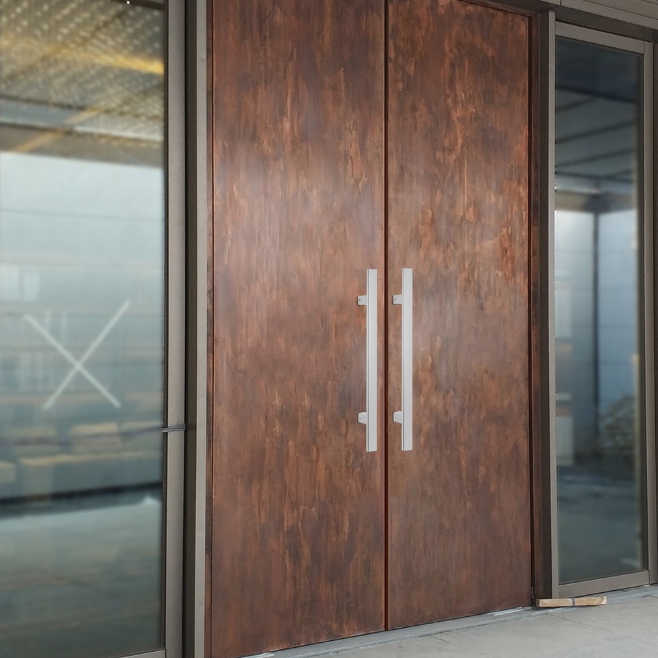 Stainless Steel Double Sided Push Pull Door Handle, H-shaped Door Pull ...