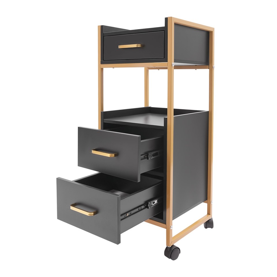 Salon Cart Barber Trolley Barber Shop Tool Cabinet with Wheels, Salon ...