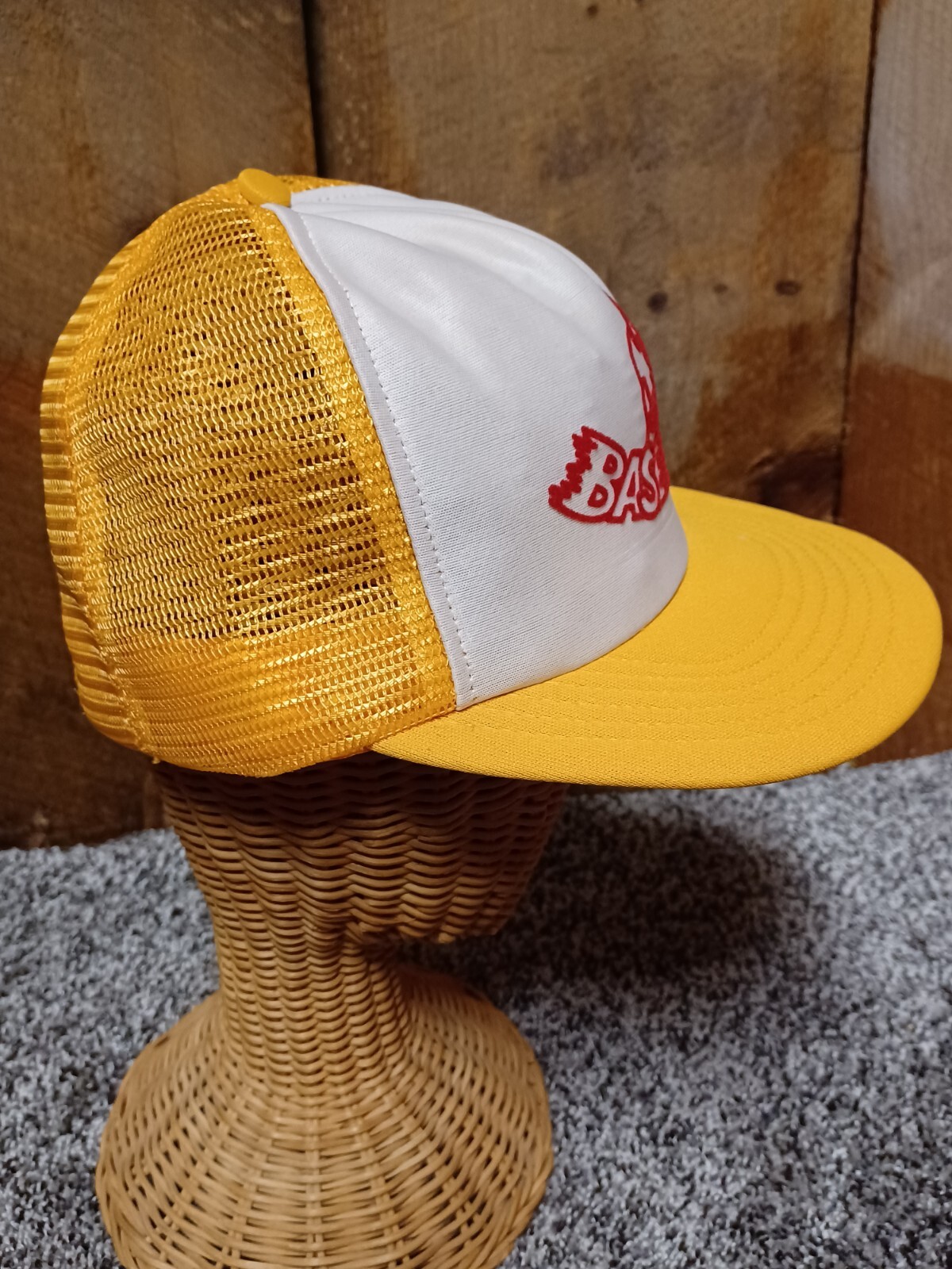 Vintage 70’s look BASEBALL Cap Snapback Yellow Mesh Hat - Red River Co ...