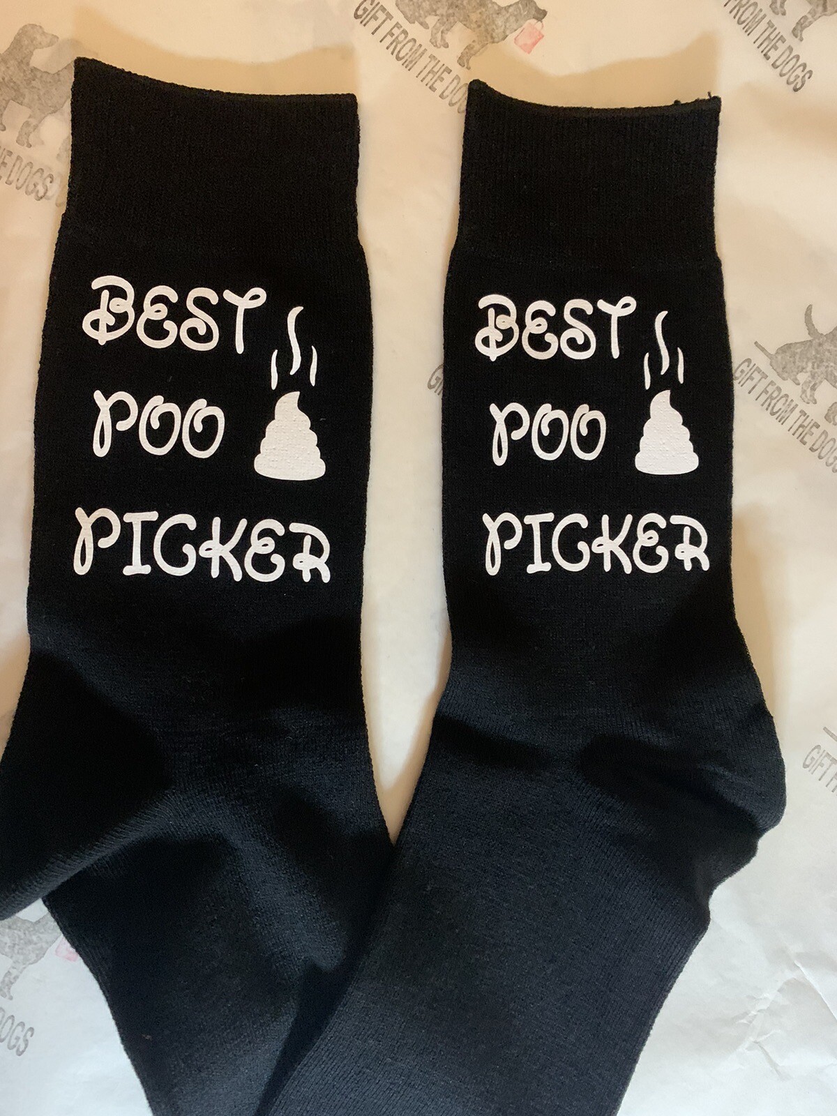 Dog Poo Funny Men’s Socks birthday fathers day Gift Dog Owner Poop ...