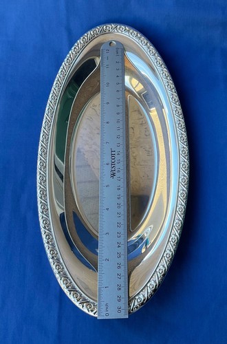 Vintage Oneida Silver Plated Oval Serving Tray Platter 13 1/2” length ...