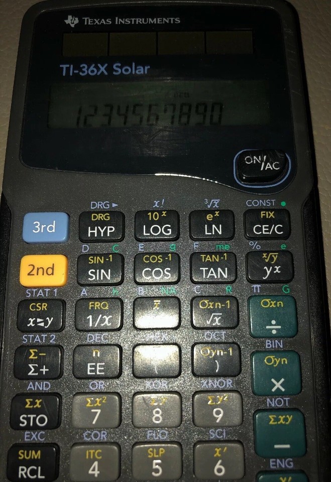 Texas Instruments TI-36X Solar Scientific Solar Powered Calculator Easy ...