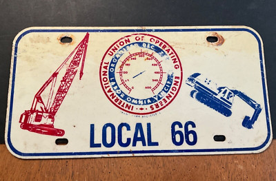 International Union Operating Engineers Local 66 License Plate Booster ...