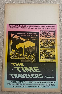 THE TIME TRAVELERS (1964) ORIGINAL MOVIE WINDOW CARD | eBay