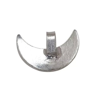 Solid Chandi/Silver Half Moon Piece Silver/Chandi Ka Tukra Round 2 x 2 ...