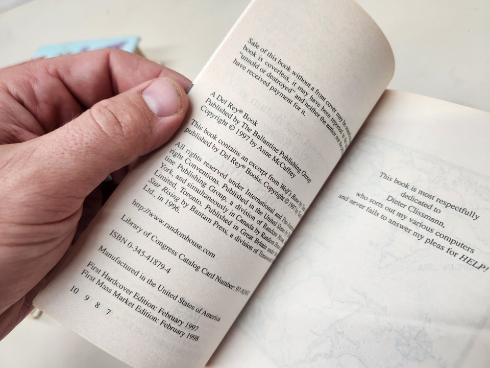 Lot of 3 Anne McCaffrey Dragon Riders of Pern Books: Renegades of Pern HC 1st Ed | eBay