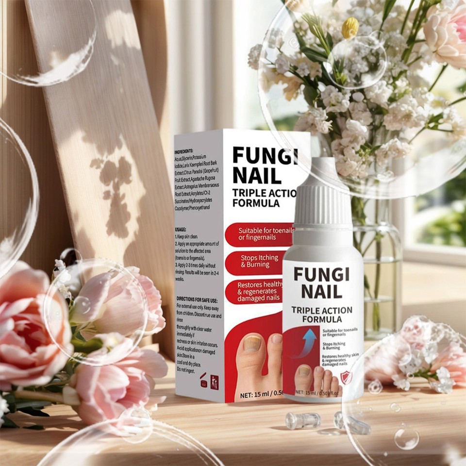 Fungi Nail Anti Fungal Liquid Triple Action Formula Nail Repair Liquid ...