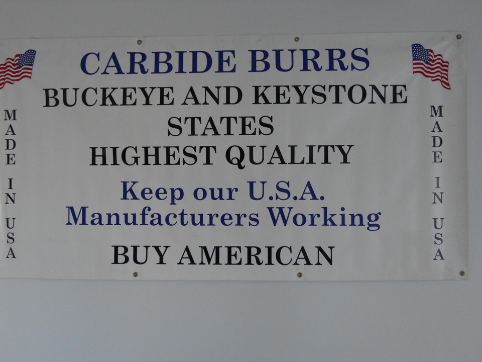 NEW FALCON / SGS 1/4" (.250) SHANK CARBIDE BURR DOUBLE CUT SB-13 END ...