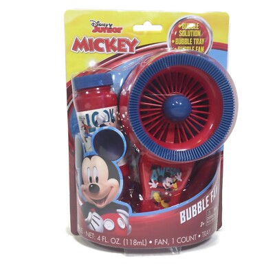 Mickey Mouse Bubble Machine Fan with Bubble Solution Dipping Tray ...