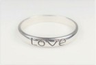 STERLING SILVER LOVE SCRIPT BAND PROMISE RING SIZES 7 AND 8 | eBay