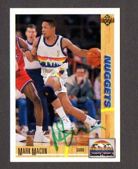 Mark Macon 1991-92 Upper Deck authentic autographed card Nuggets | eBay