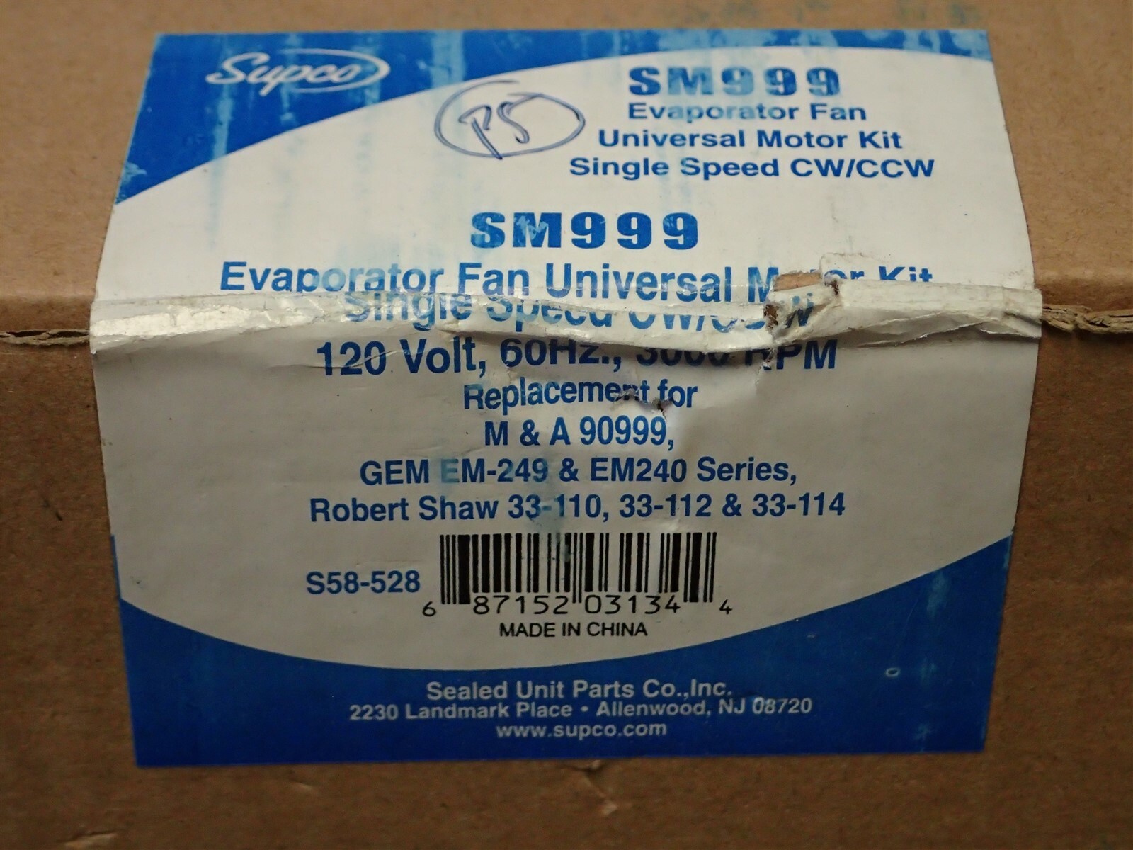 New! SM999 SUPCO Universal Refrigeration Evaporator Motor (SH-3) | eBay